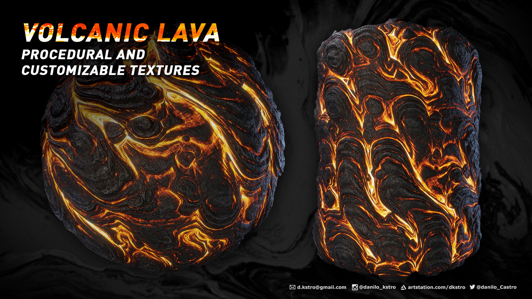 ArtStation - Volcanic Lava - Procedural Texture | Game Assets