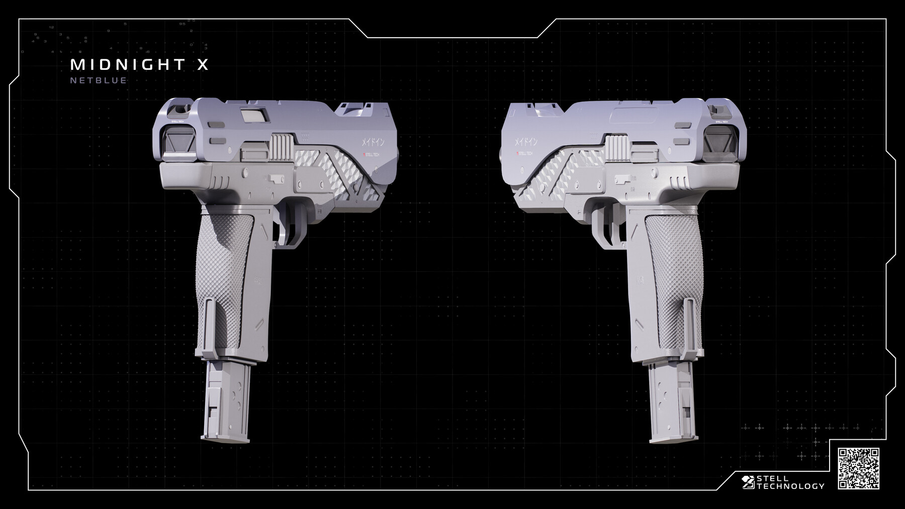 ArtStation - MIDNIGHT X | STELL TECH PISTOL | Game Assets