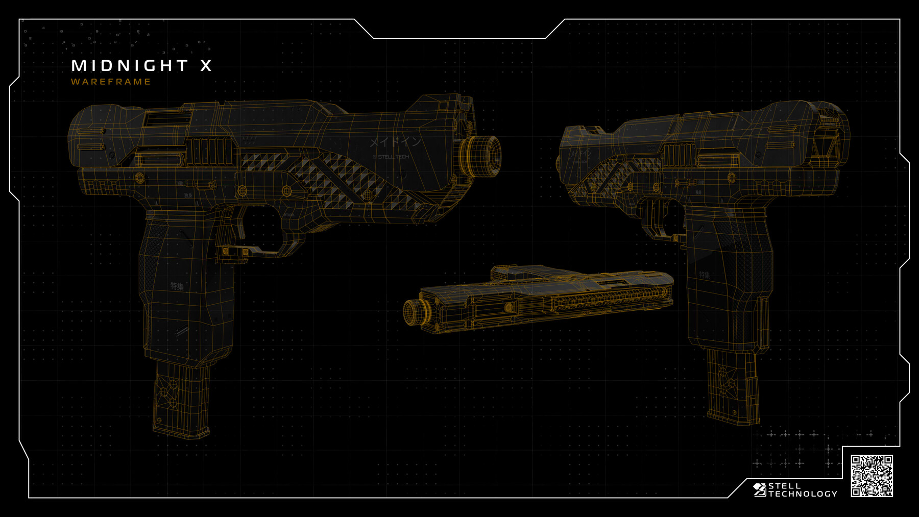 ArtStation - MIDNIGHT X | STELL TECH PISTOL | Game Assets