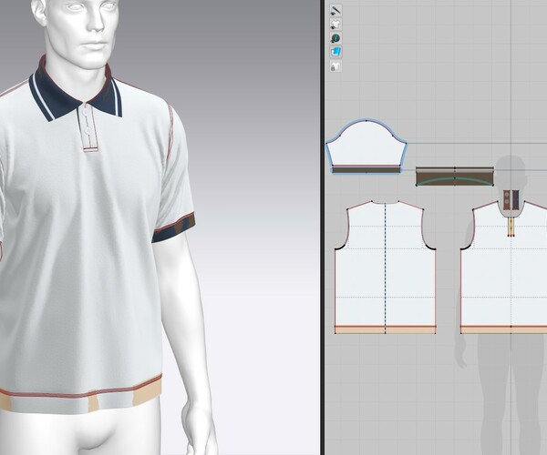 ArtStation - Polo Shirt 2, Marvelous Designer, Clo3D | Resources