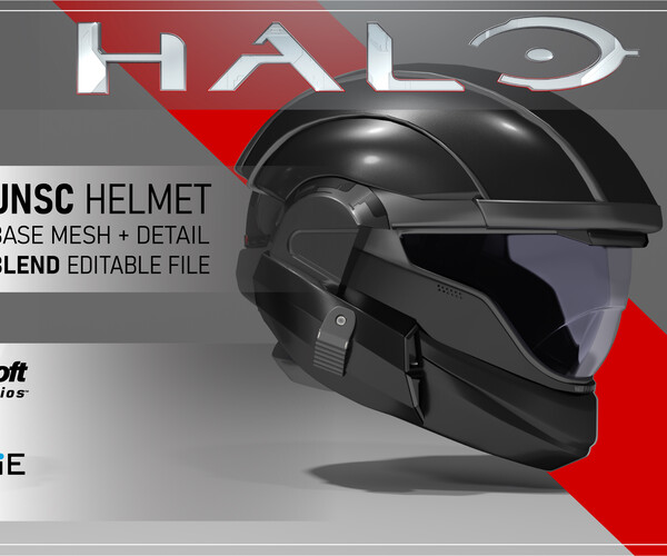 ArtStation - Halo Helmet UNSC | Game Assets