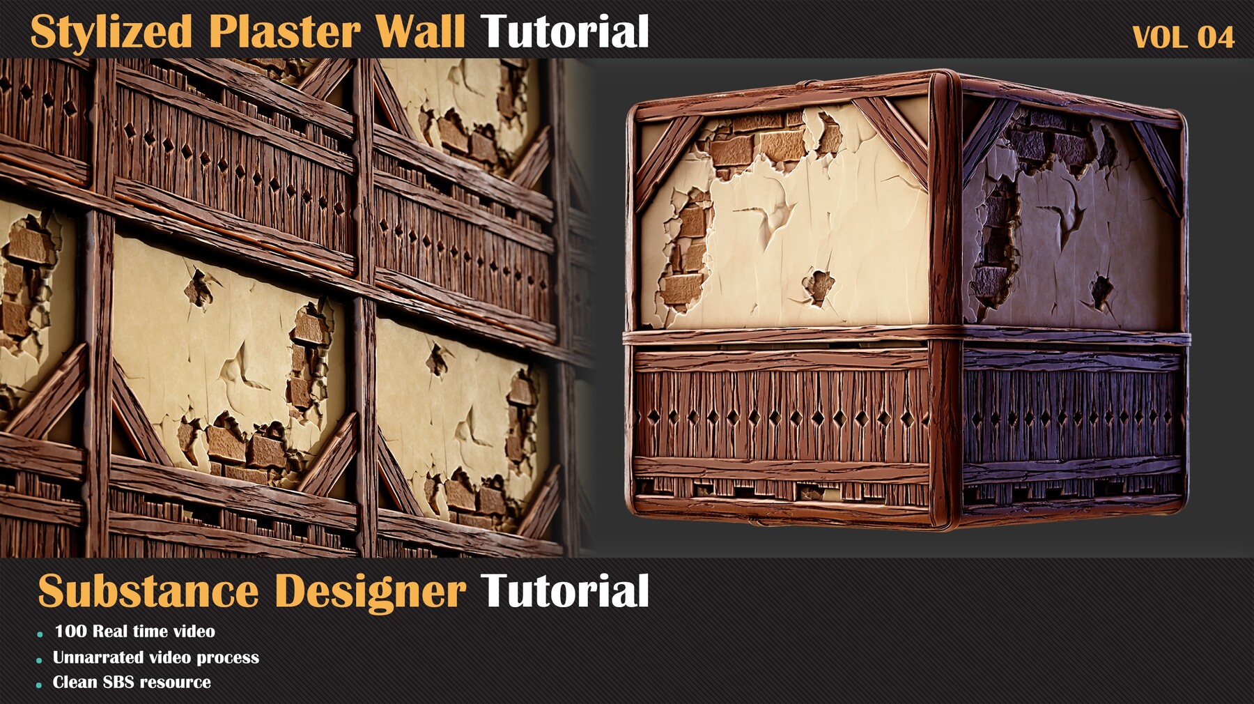 ArtStation - Stylized Plaster Wall Tutorial - VOL 04 | Tutorials
