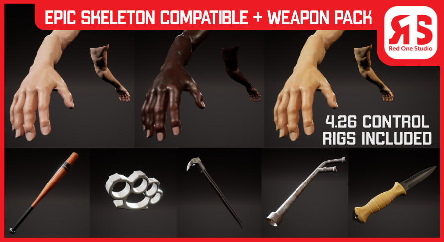 ArtStation - FPS arms +melee pack [Game Ready] | Game Assets