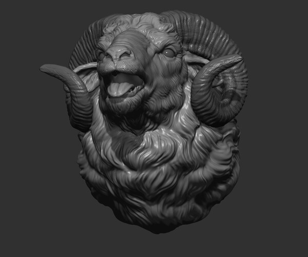 ArtStation - Bleating ram head | Resources