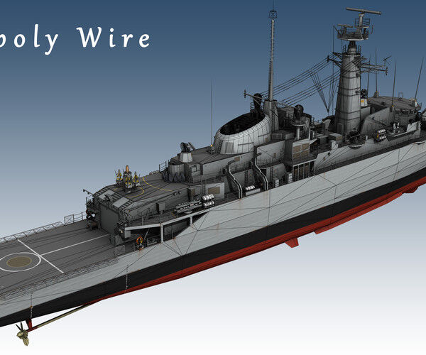 ArtStation - Amazon-Class Type 21 Frigate | Game Assets