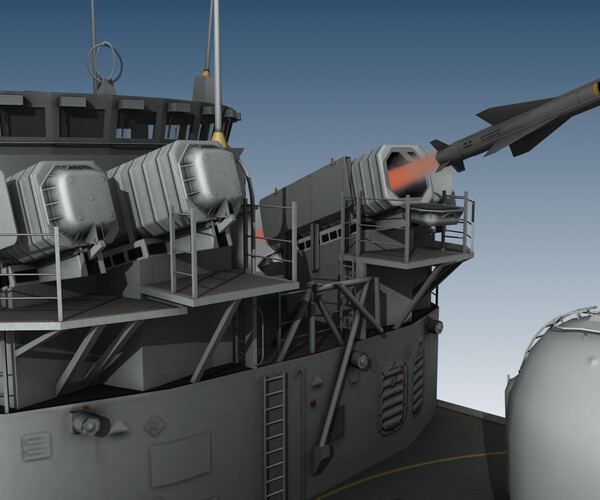 ArtStation - Amazon-Class Type 21 Frigate | Game Assets