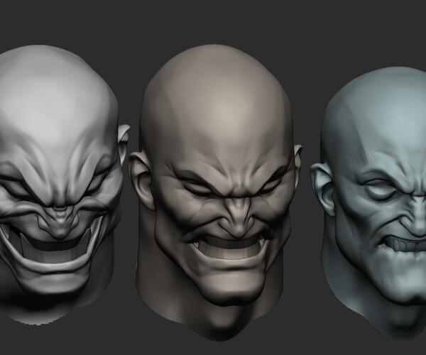 ArtStation - Comic Head Gesture Pack1 | Resources