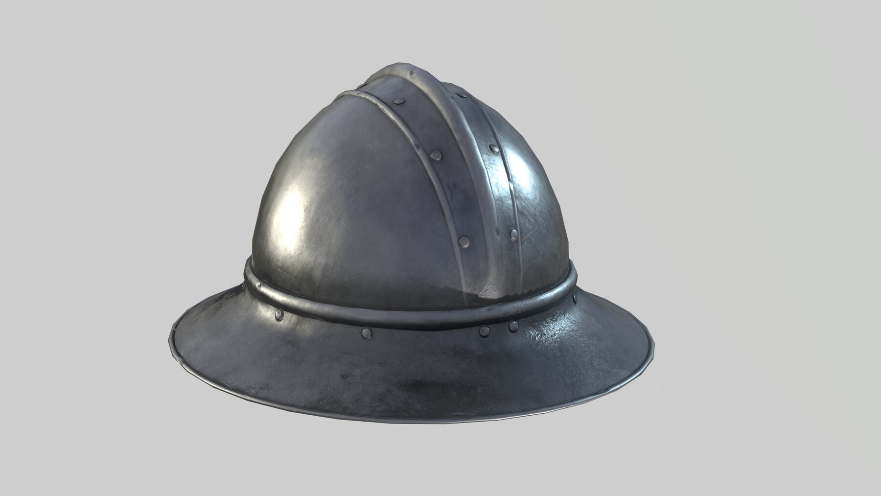 ArtStation - Medieval Kettle Helmet 01 | Game Assets