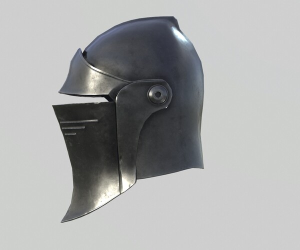 ArtStation - Medieval Fantasy Armet Helmet | Game Assets