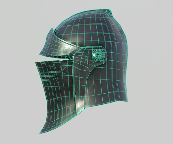 ArtStation - Medieval Fantasy Armet Helmet | Game Assets