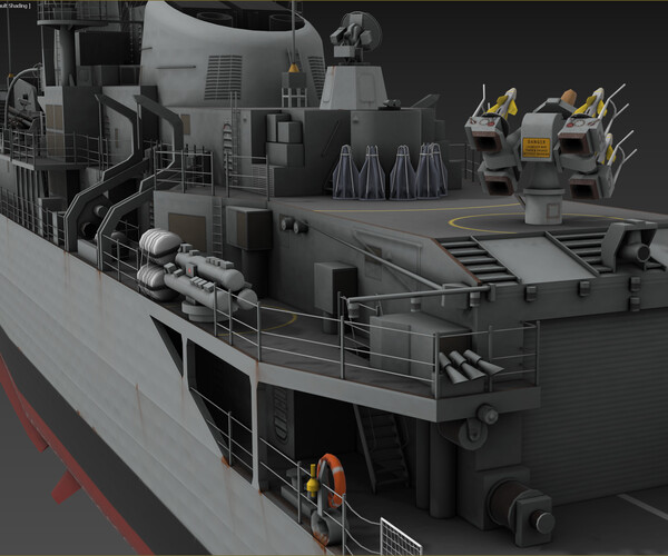 ArtStation - Amazon-Class Type 21 Frigate | Game Assets