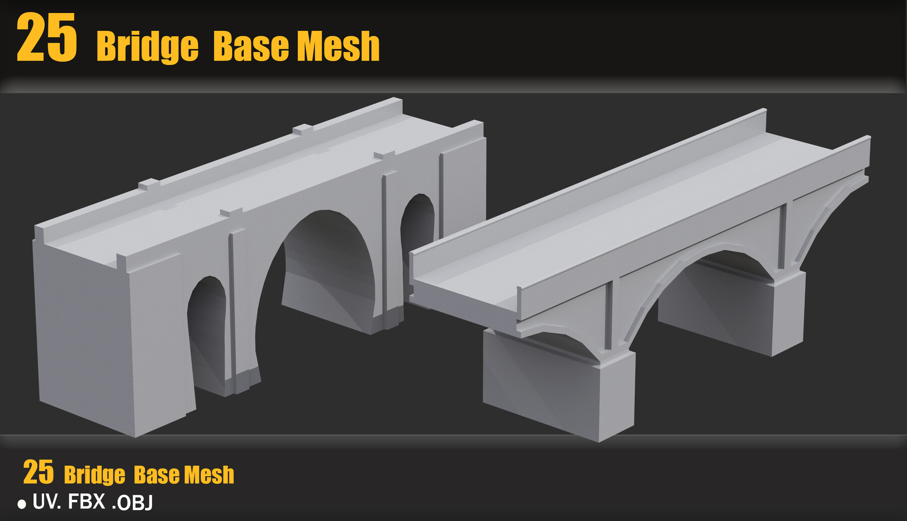 ArtStation - 25 Bridge Base Mesh | Resources