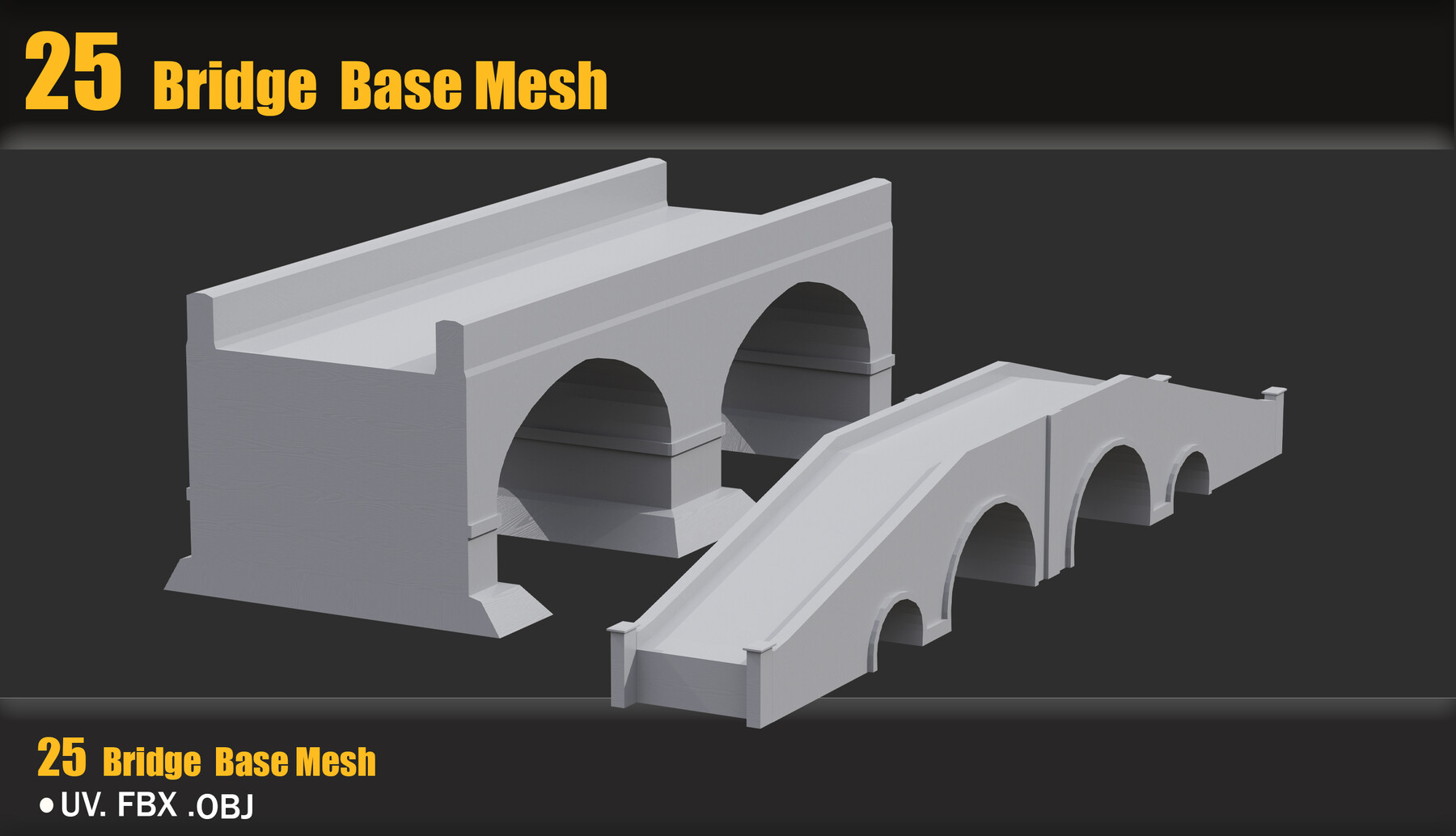 ArtStation - 25 Bridge Base Mesh | Resources