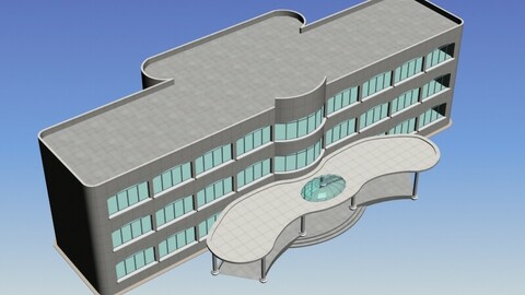 ArtStation - City hotel simple office building - 111 | Resources