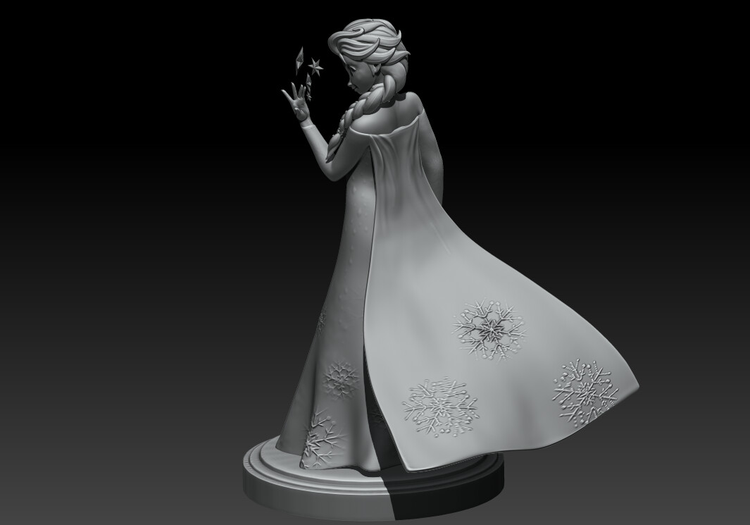 ArtStation - Elsa - Frozen Fan art 3D print model | Resources
