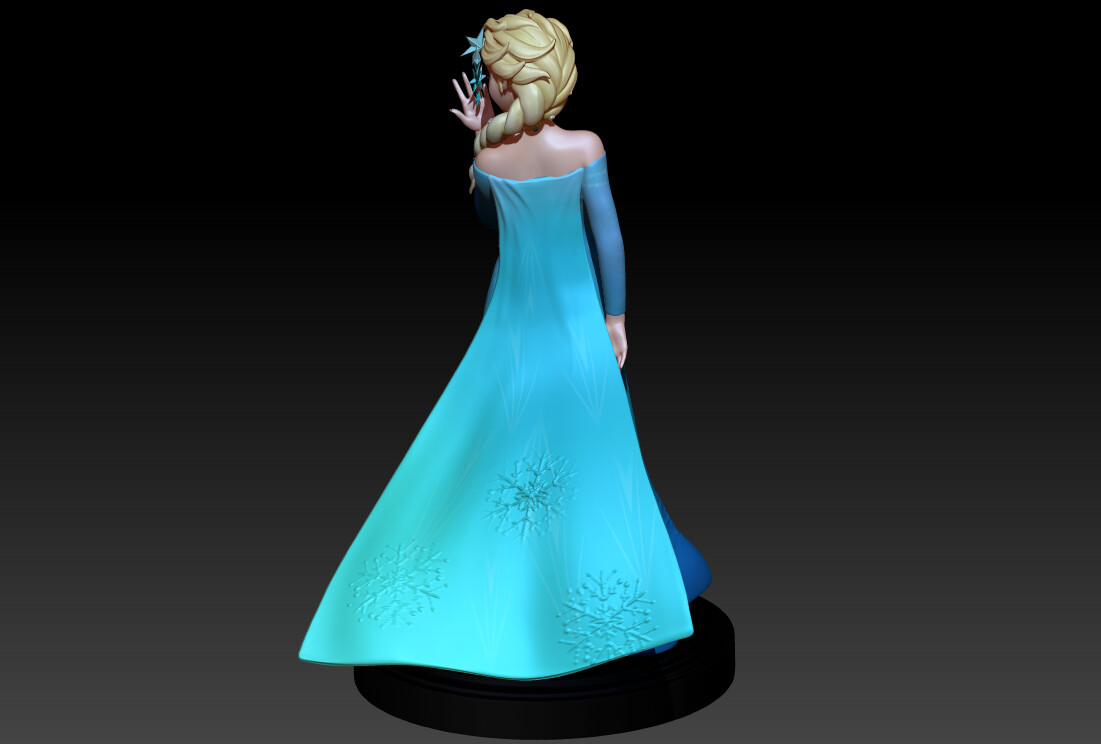 ArtStation - Elsa - Frozen Fan art 3D print model | Resources