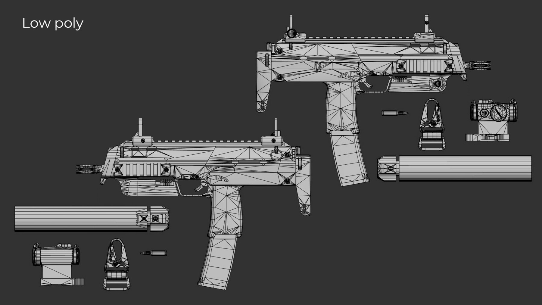 ArtStation - MP7 A1 + Micro T2 n Silencer | Game Assets