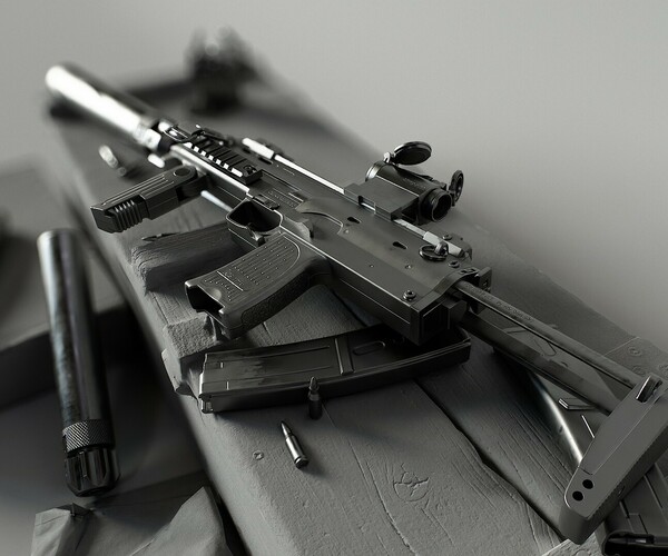 ArtStation - MP7 A1 + Micro T2 n Silencer | Game Assets