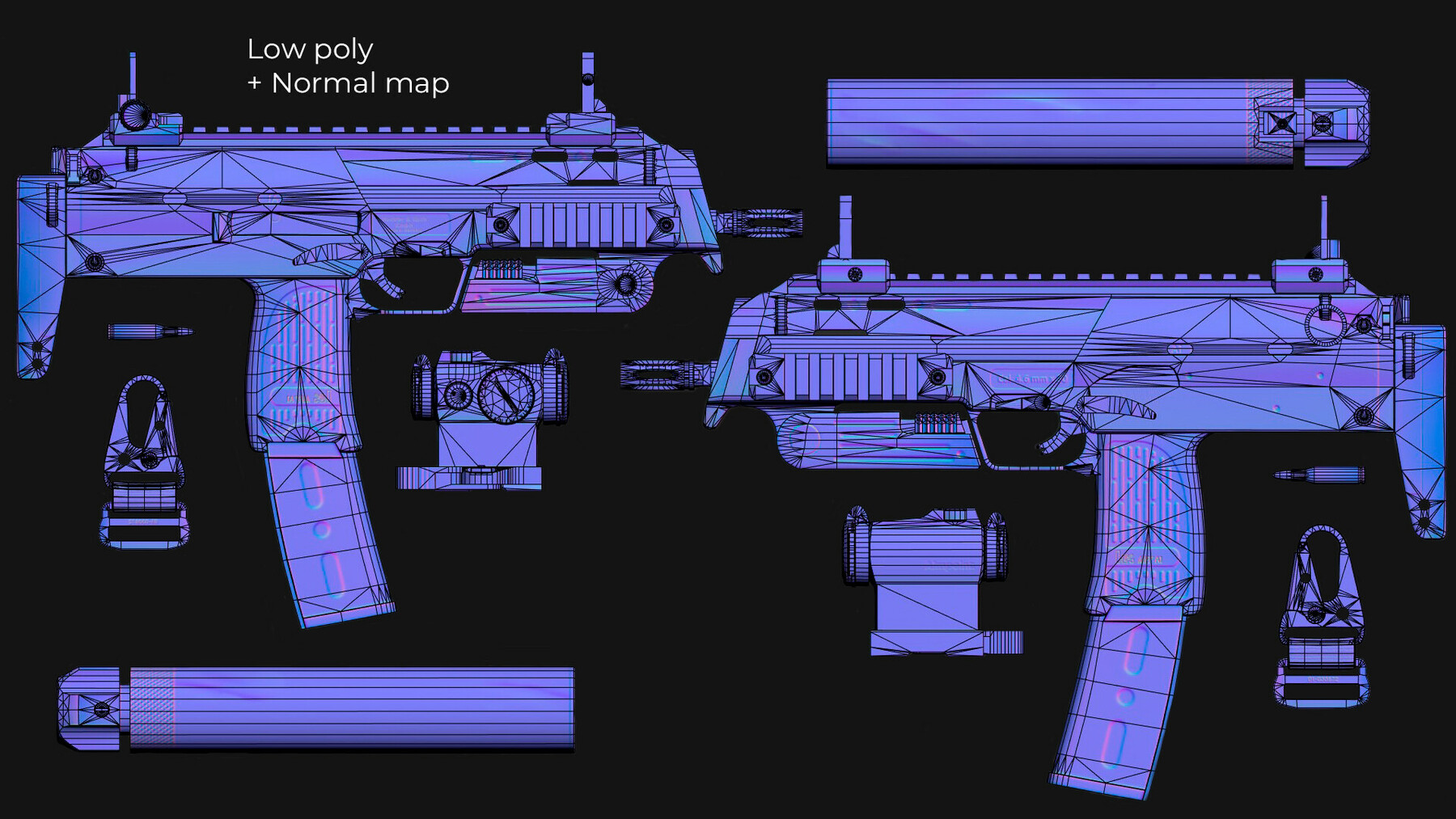 ArtStation - MP7 A1 + Micro T2 n Silencer | Game Assets