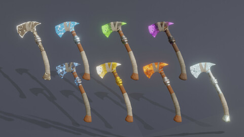 ArtStation - 8 elemental axes collection | Game Assets