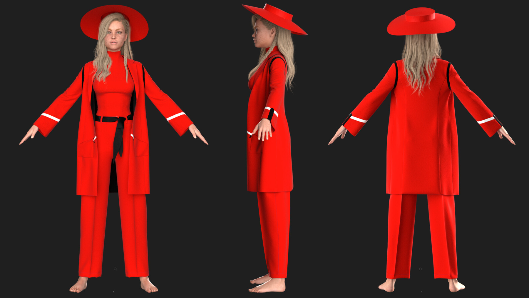ArtStation - Free Female Outfit. Marvelous Designer / Clo 3D project ...