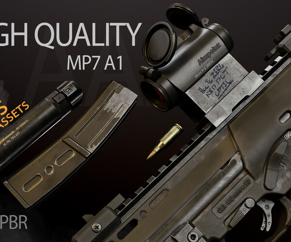 ArtStation - MP7 A1 + Micro T2 n Silencer | Game Assets