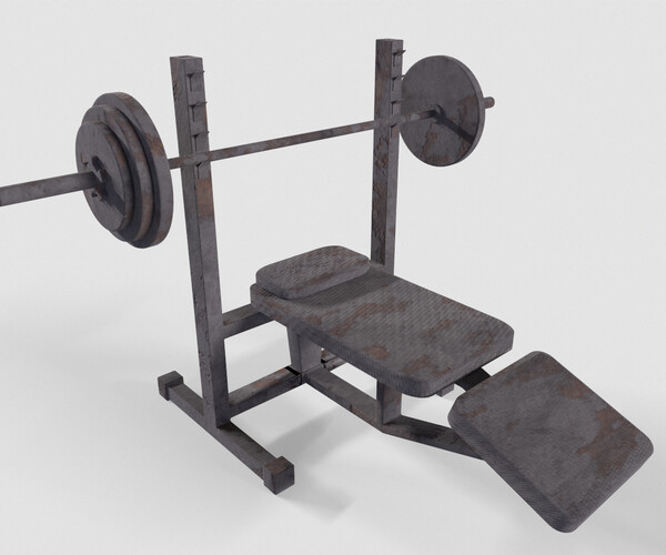 ArtStation - Bench Press Rusty and Normal | Game Assets
