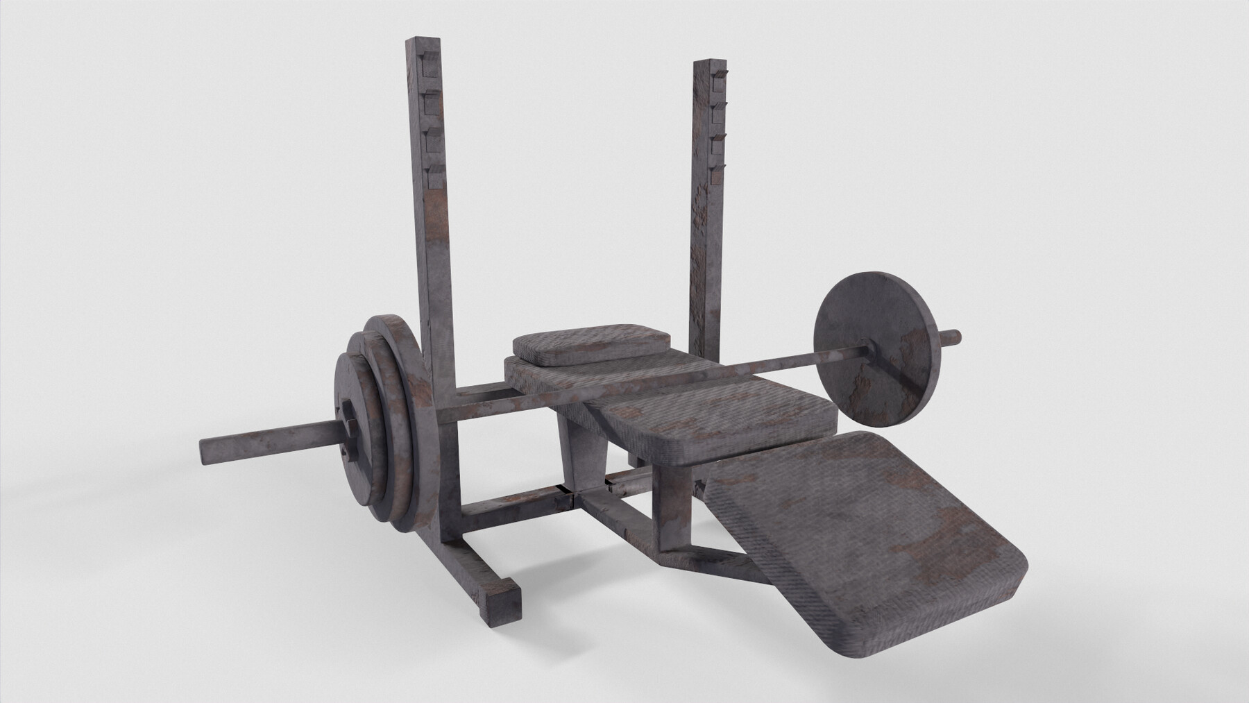 ArtStation - Bench Press Rusty and Normal | Game Assets