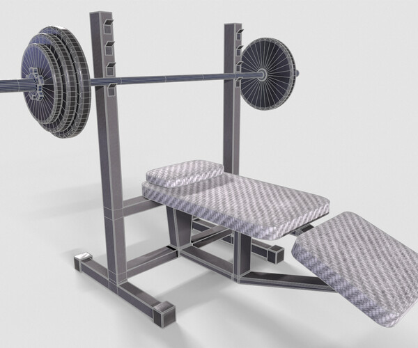 ArtStation - Bench Press Rusty and Normal | Game Assets