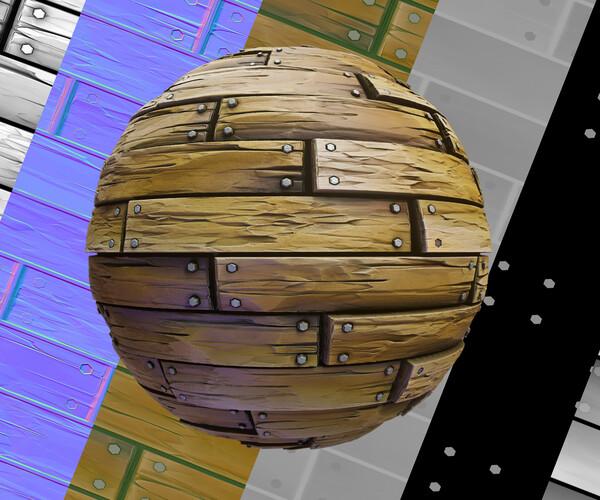 ArtStation - 5 Stylized Wood Material | Game Assets