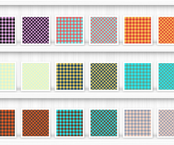 ArtStation - 100 Gingham Check Patterns | Artworks
