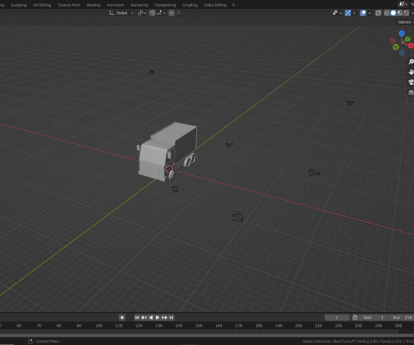 ArtStation - Low Poly Box Truck | Game Assets