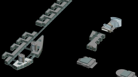 ArtStation - City hotel simple office building - 168 | Resources