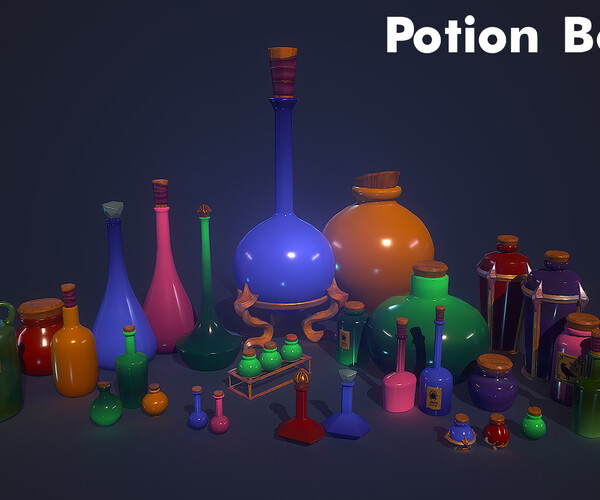 ArtStation - Potion Props Pack | Game Assets