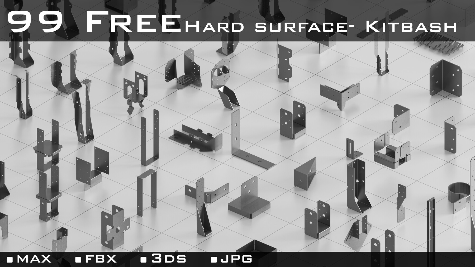 ArtStation - 99 Free- Hard surface- Kitbash | Resources