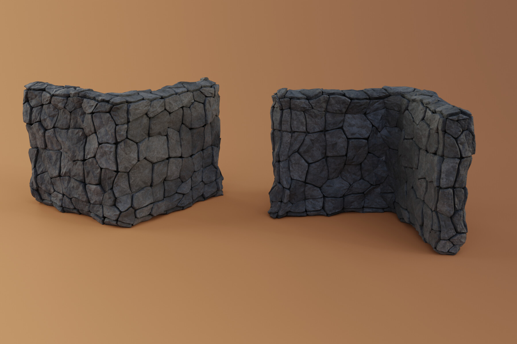 ArtStation - Stone Wall Building Set | Game Assets