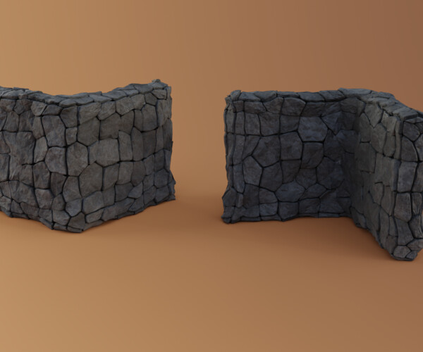 ArtStation - Stone Wall Building Set | Game Assets