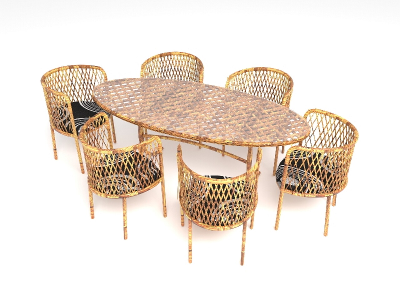 Bamboo Dining Room Set