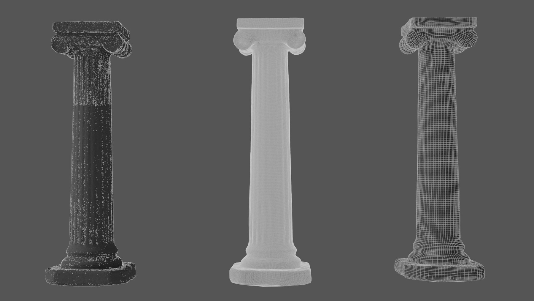ArtStation - Photorealistic Ionic Column | Game Assets