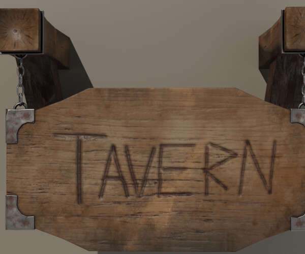 ArtStation - Tavern Sign | Game Assets