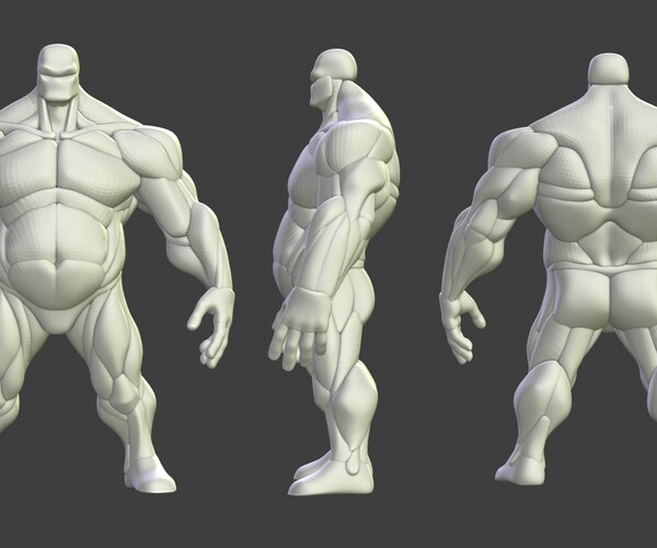 ArtStation - Stylized Heavy Anatomy Blockout | Resources