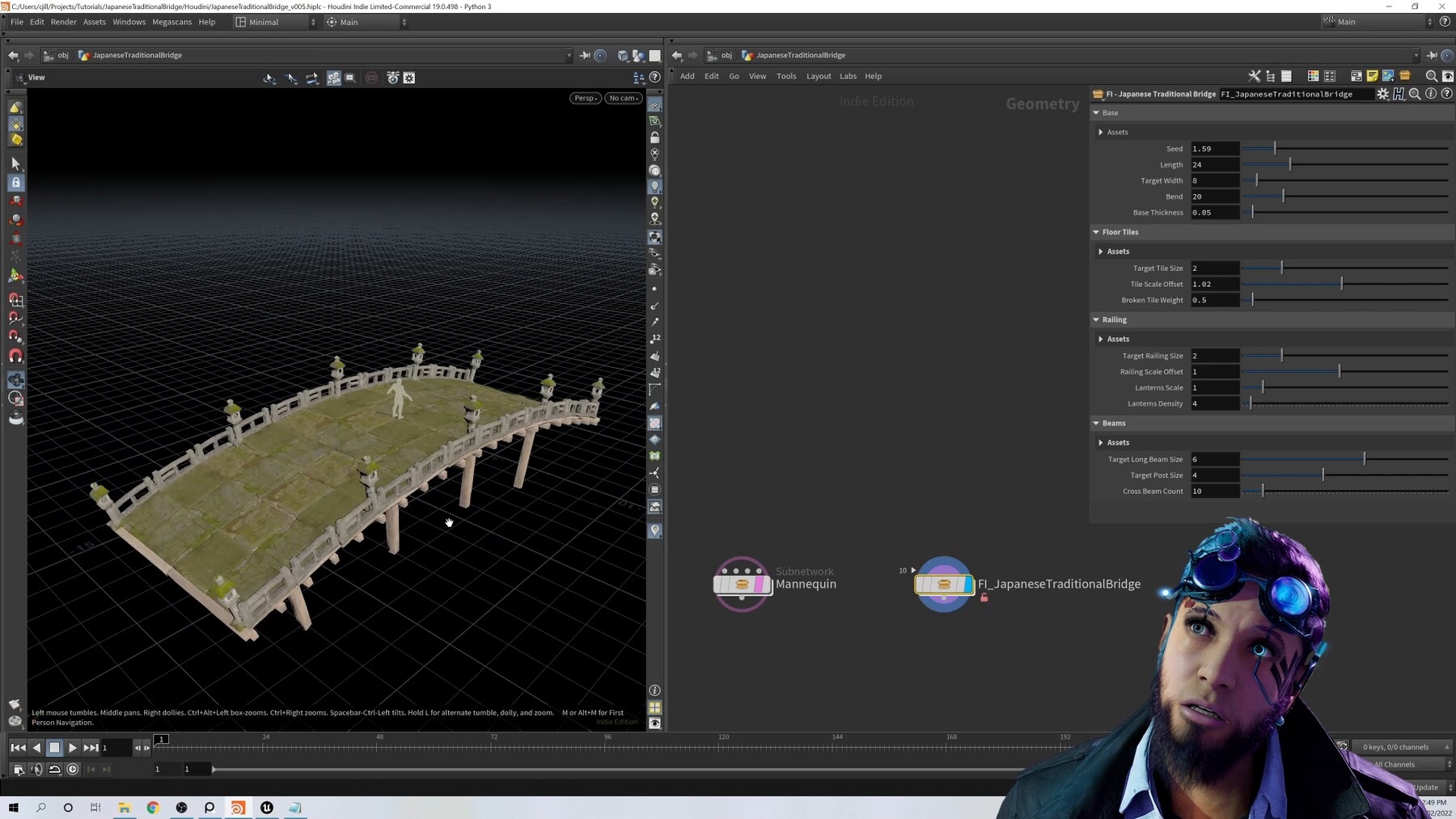 Artstation Tutorial Japanese Traditional Bridge Procedural Generator With Houdini And Unreal