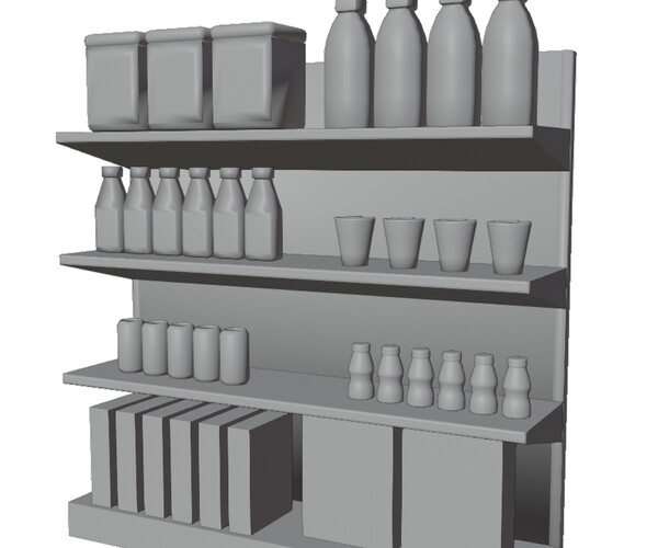 ArtStation - Supermarket shelf and products | Game Assets