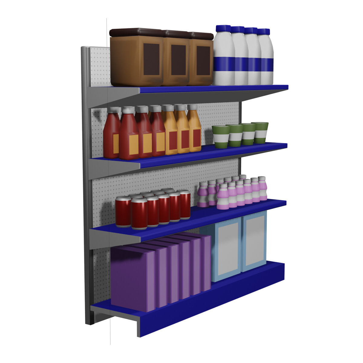 ArtStation - Supermarket shelf and products | Game Assets