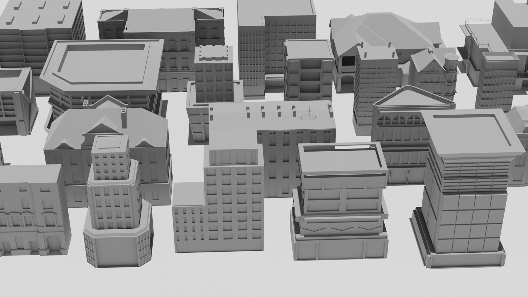 ArtStation - City Building Kitbash Pack Vol.01 | Resources