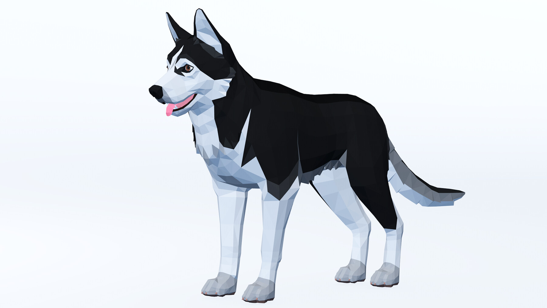 ArtStation - LowPoly Dog - Husky | Game Assets