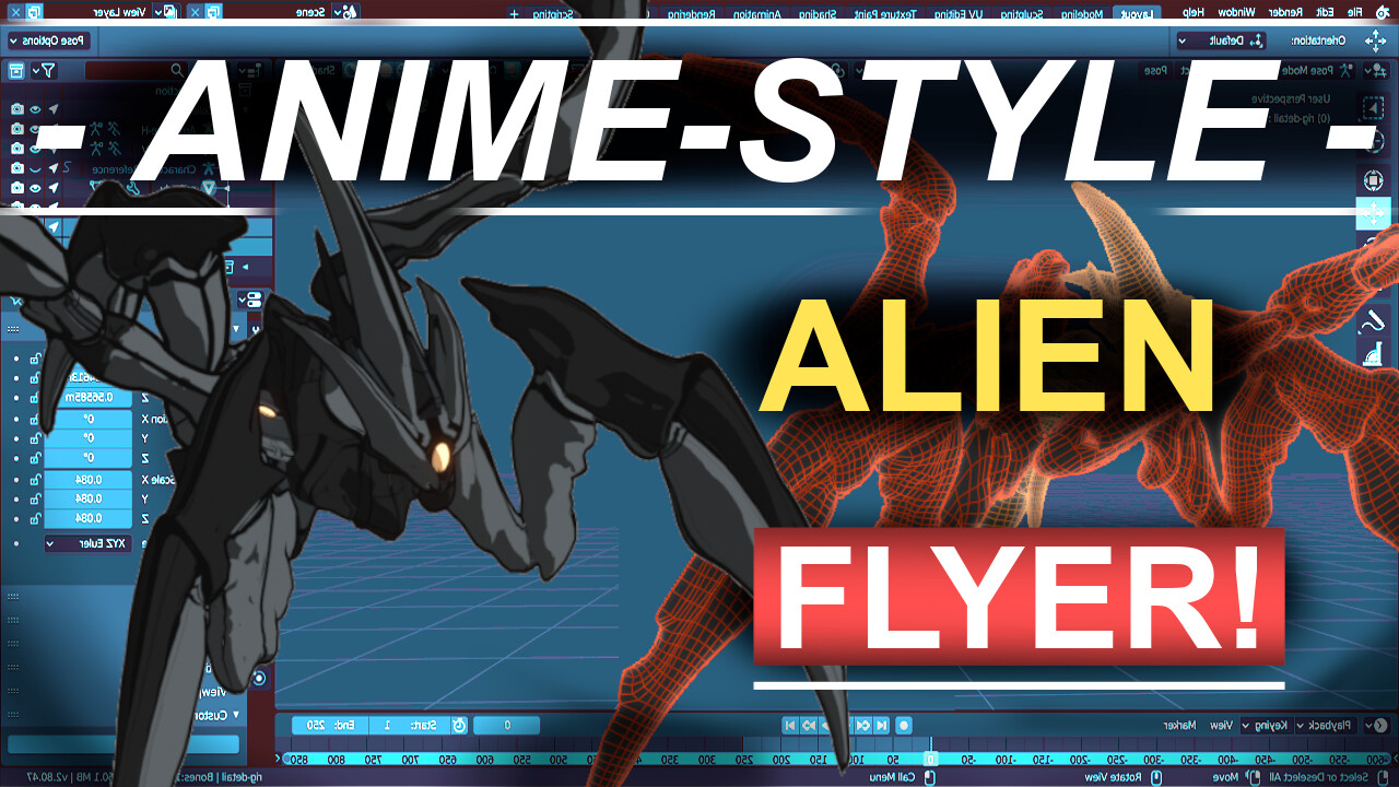 ArtStation - Anime Style: Alien "AIRBORNE-SWARMER" Enemy | Resources