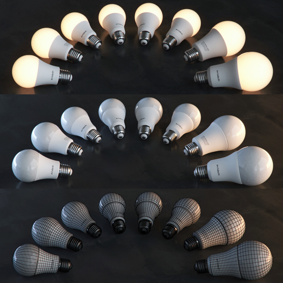 ArtStation - LED Bulb Lamps Set Avid Lighting | Resources
