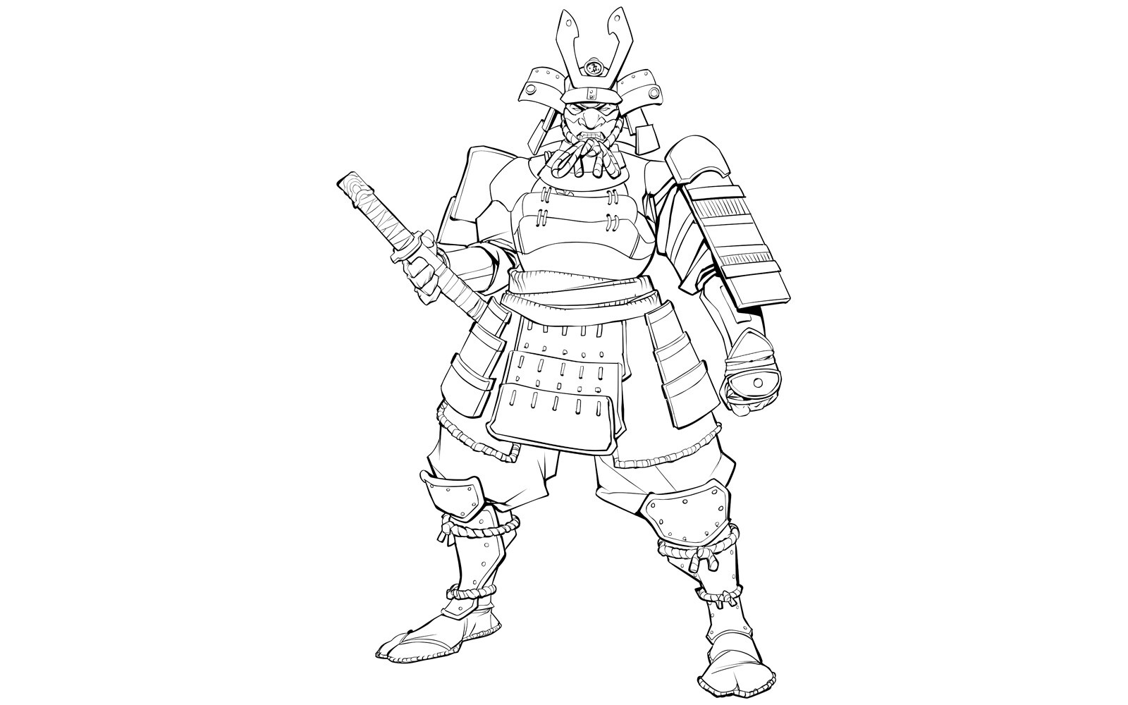 ArtStation - Samurai Warrior Line Art | Artworks