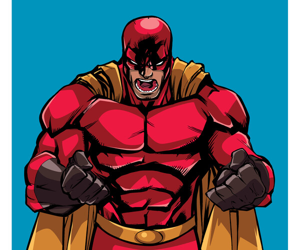 ArtStation - Raging Superhero Scream 2 | Artworks